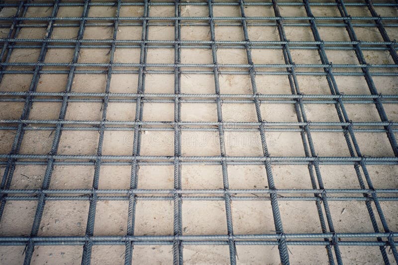 Steelwork for Reinforcement of Concrete Floor Stock Photo - Image of ...