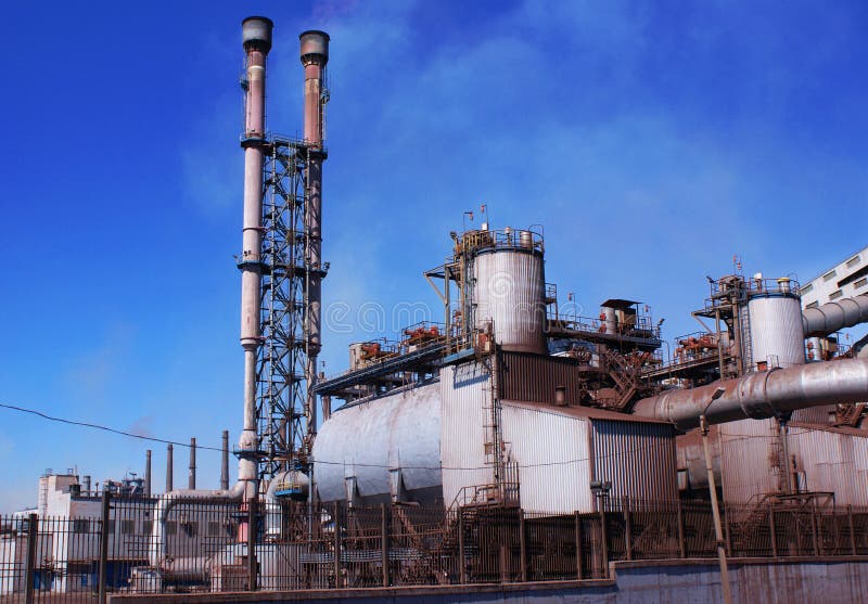 Steelworks stock image. Image of brown, plant, high, production - 14144121