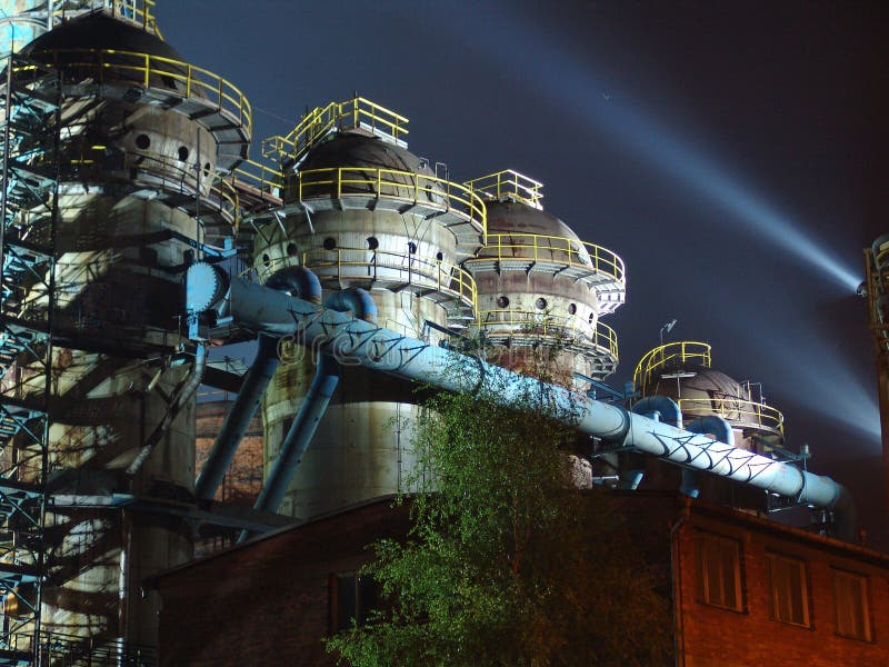 Steelworks stock image. Image of fabric, night, manufacturing - 8304185