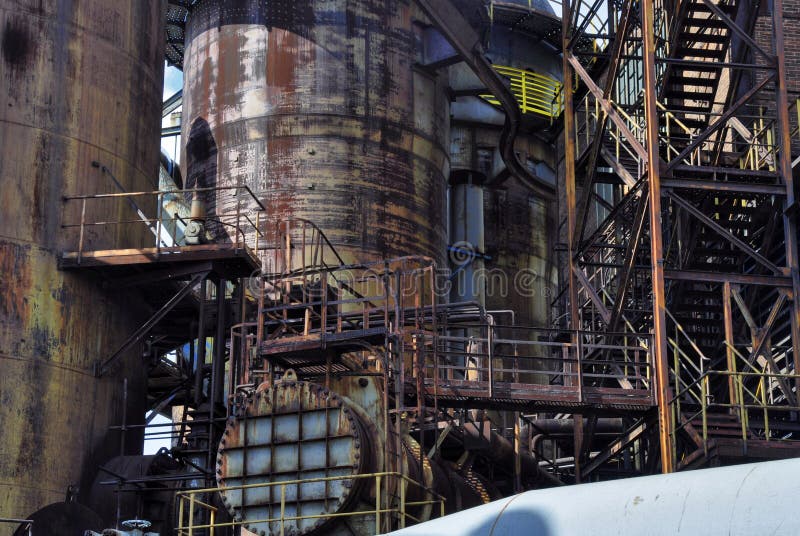 Steelworks Vitkovice stock image. Image of furnaces, blue - 40710143
