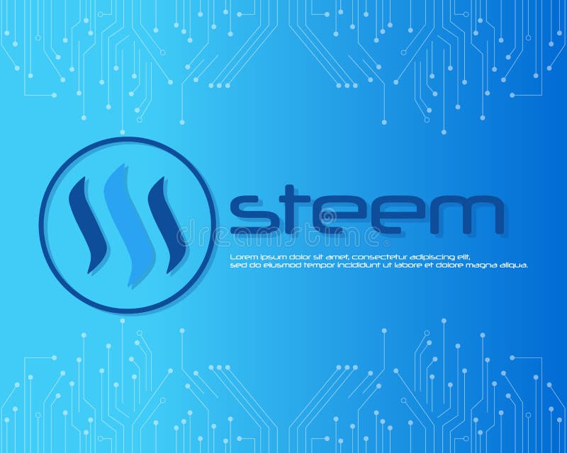 Steem Blockchain on Blue Background Editorial Photo - Illustration of ...