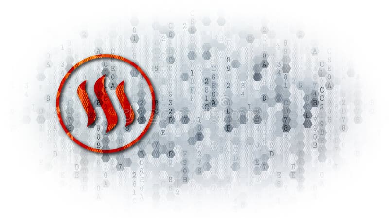 Steem - Logo on Digital Background. Stock Illustration - Illustration ...