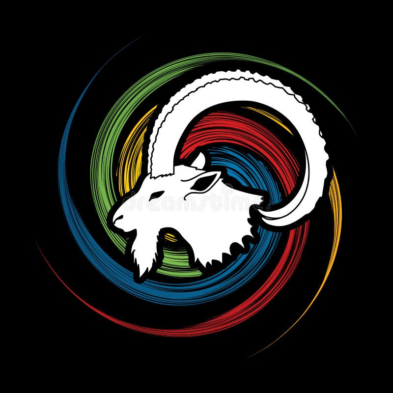 Steenbok vector illustratie. Illustration of gebogen - 79561515