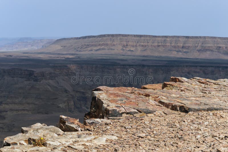 Steep canyon edge stock image. Image of distant, riverbed - 217677249