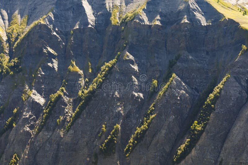 Steep Cliff in French Alps at Summer Time Stock Image - Image of lens ...
