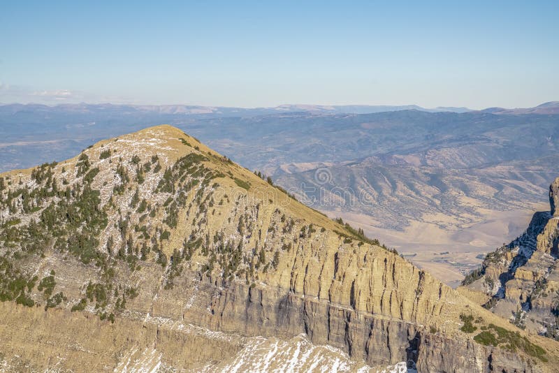Steep Cliffs at Summit of Mount Timpanogos, Utah Stock Photo - Image of ...