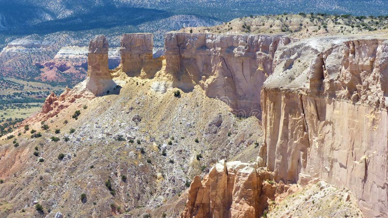 Colorful Desert Cliffs Above Colored Valley Stock Image - Image of ...