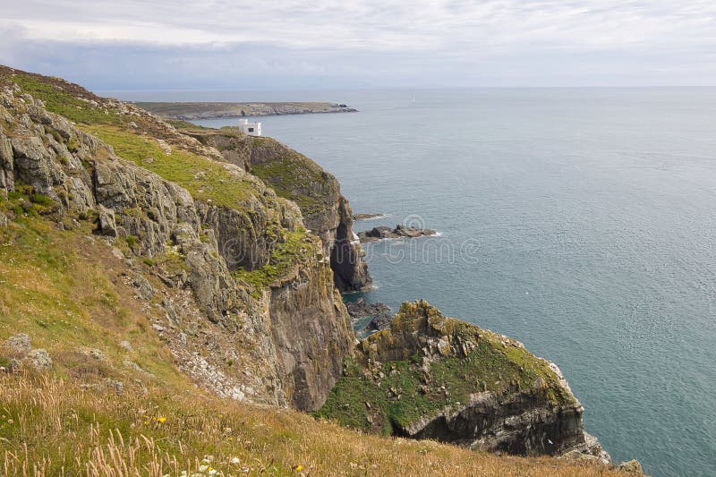 Steep Cliffs at the Welsh Coast with Fantastic View. Stock Image ...