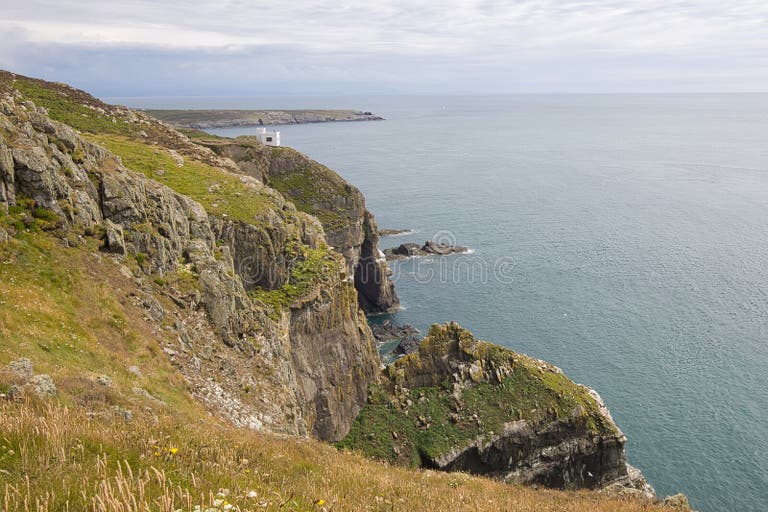 Steep Cliffs at the Welsh Coast with Fantastic View. Stock Image ...