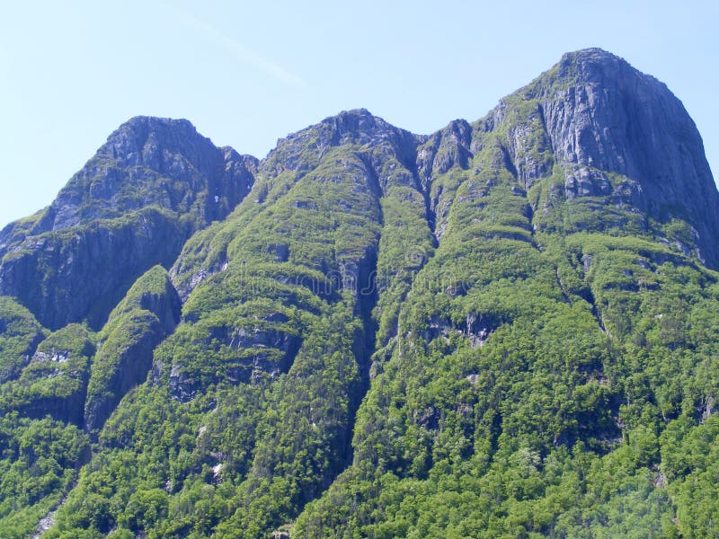 Steep Cliffside Covered in Green Forest at Western Stock Photo - Image ...