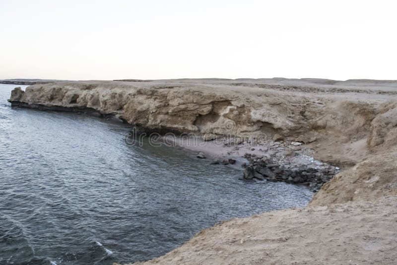 Steep Coast with Rocks in the Sea in Hurghada in Egypt. Beautiful Views ...