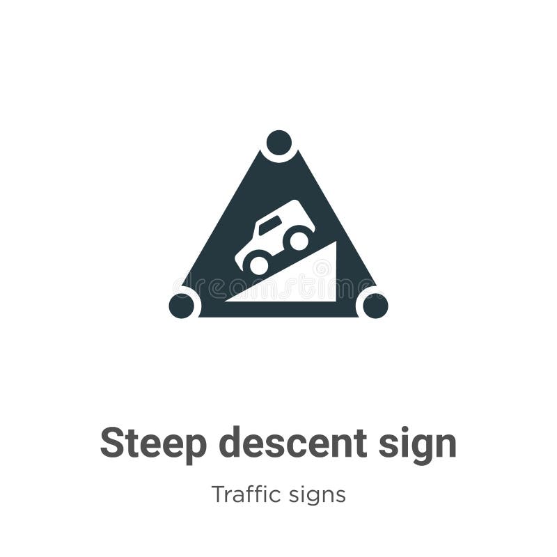 Steep Slope Road Traffic Sign Stock Illustrations – 147 Steep Slope ...