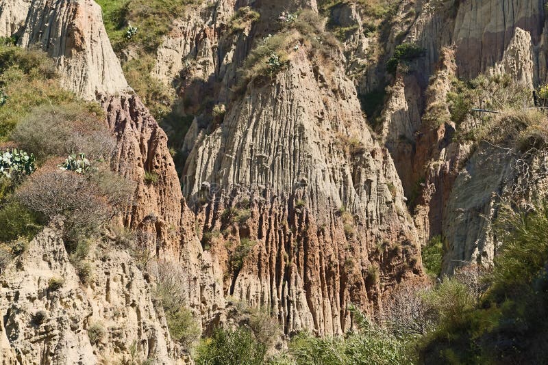 Steep eroded sides stock image. Image of badlands, sides - 127206359