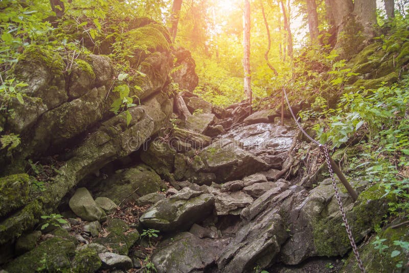 Steep Hiking Path Above Treeline on Mount Olympus, Greece Stock Image ...