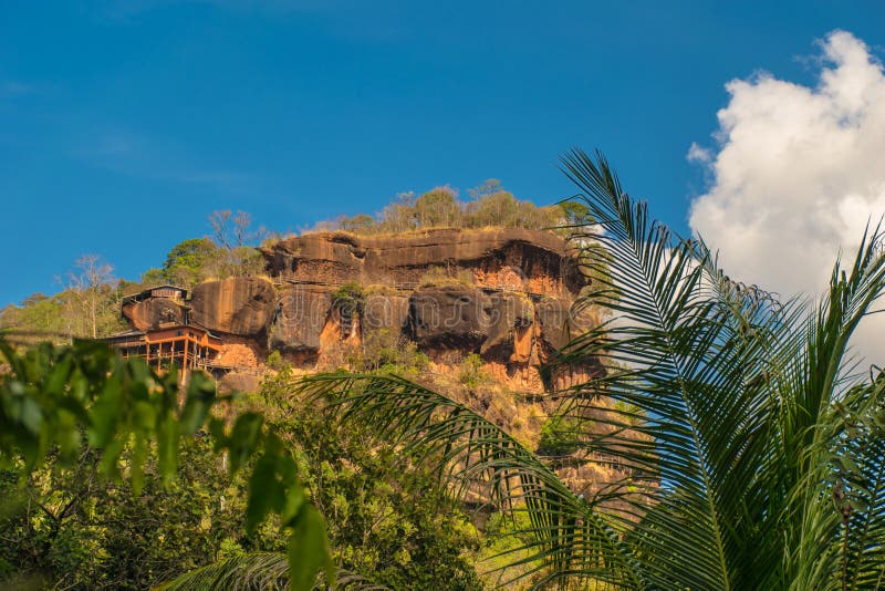 Steep Mountain Cliffs in the Tropical Forests Stock Photo - Image of ...
