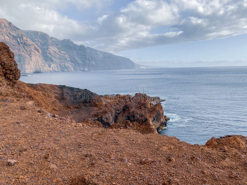 Steep Precipice on Rocky Coast Stock Image - Image of landmark, canary ...