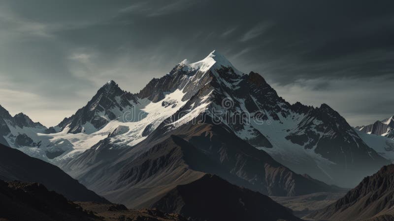 Gray Andes Mountain Scenery with Dramatic Cliffs and Cloudy Skies Stock ...