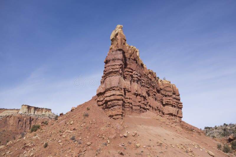 Steep Rock Outcrop and Cliffs New Mexico Stock Image - Image of ...