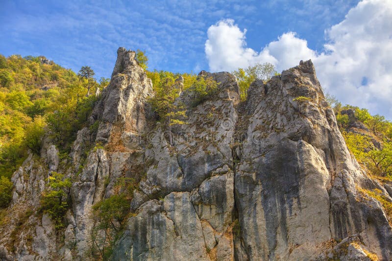 Rocky hill in autumn stock photo. Image of plants, landscape - 136267314