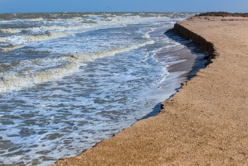 Steep sea bank. stock image. Image of dangerous, steep - 105357071