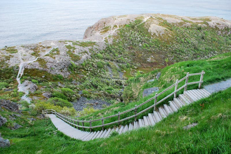 Steep Steps Leading To Ocean Stock Photo - Image of staircase, bending ...