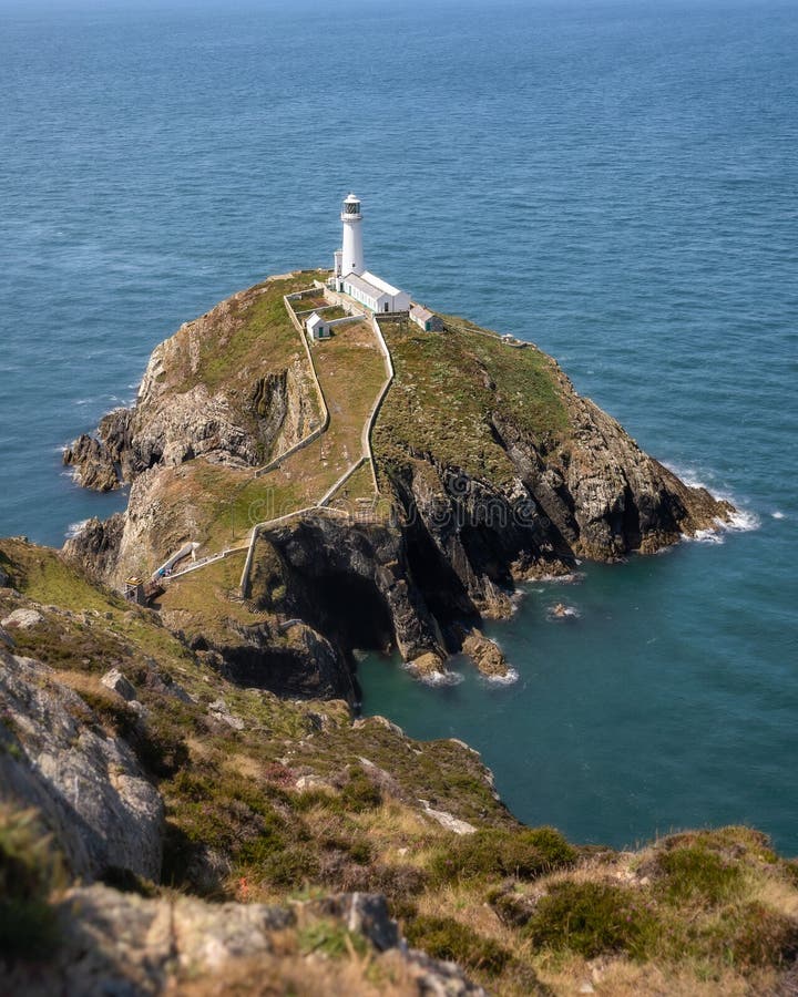 Steep Stone Steps Leading To a White Lighthouse on the Cliffs a Rugged ...