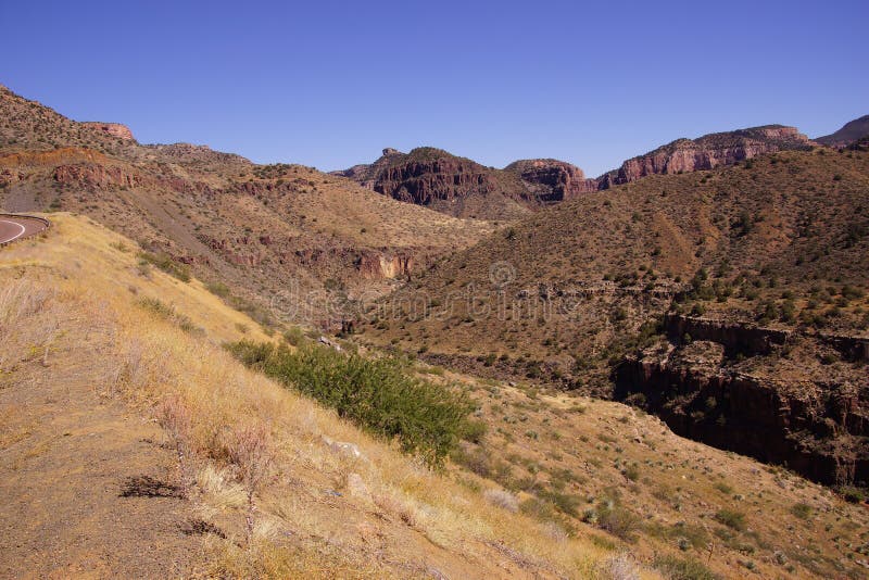 Steep Valley of Salt River Canyon Stock Photo - Image of river, arizona ...