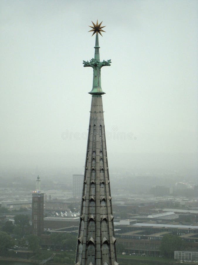 The Steeple of the Cologne Cathedral Stock Image - Image of koln, view ...