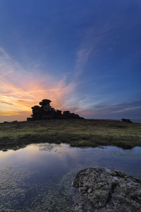 Steeple Tor stock image. Image of granite, landscape - 23007087