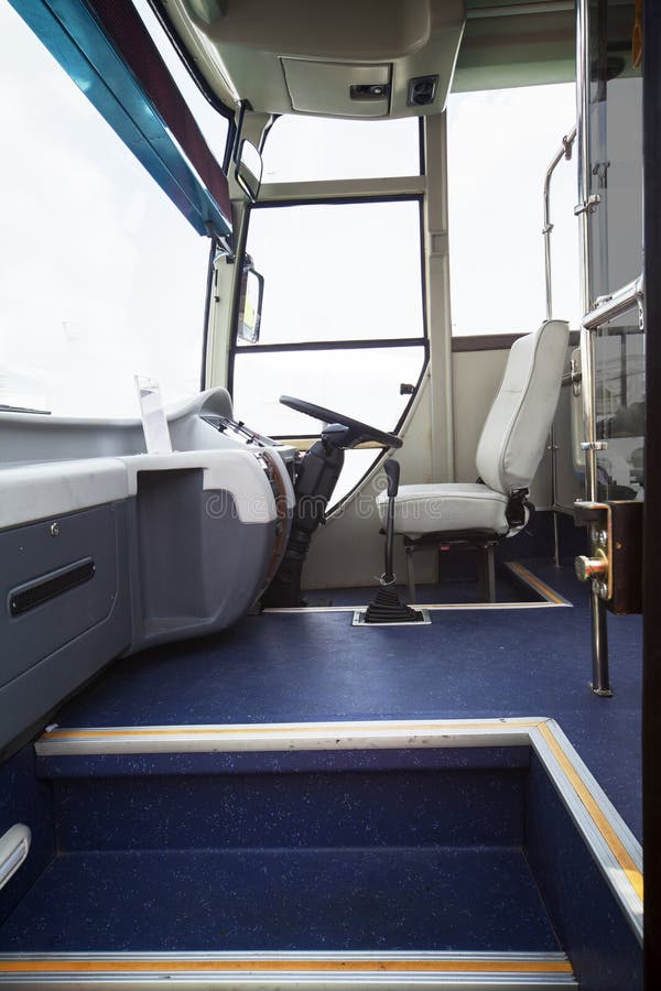 Steering Bus of Public Transportation Stock Image - Image of auto ...
