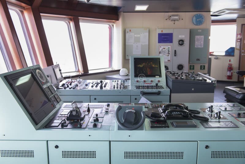 Steering Control in Tanker Ship. Stock Photo - Image of maritime ...