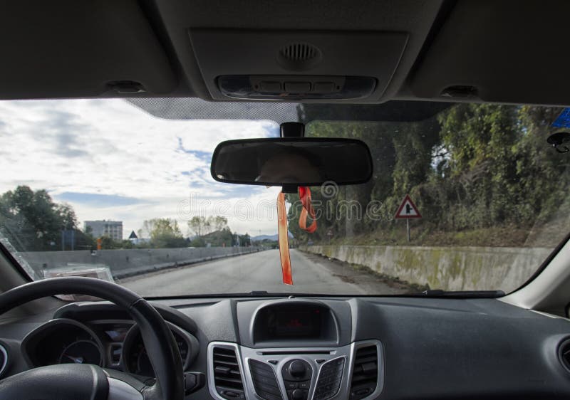 Steering Wheel and Board Instruments Stock Image - Image of speed, road ...