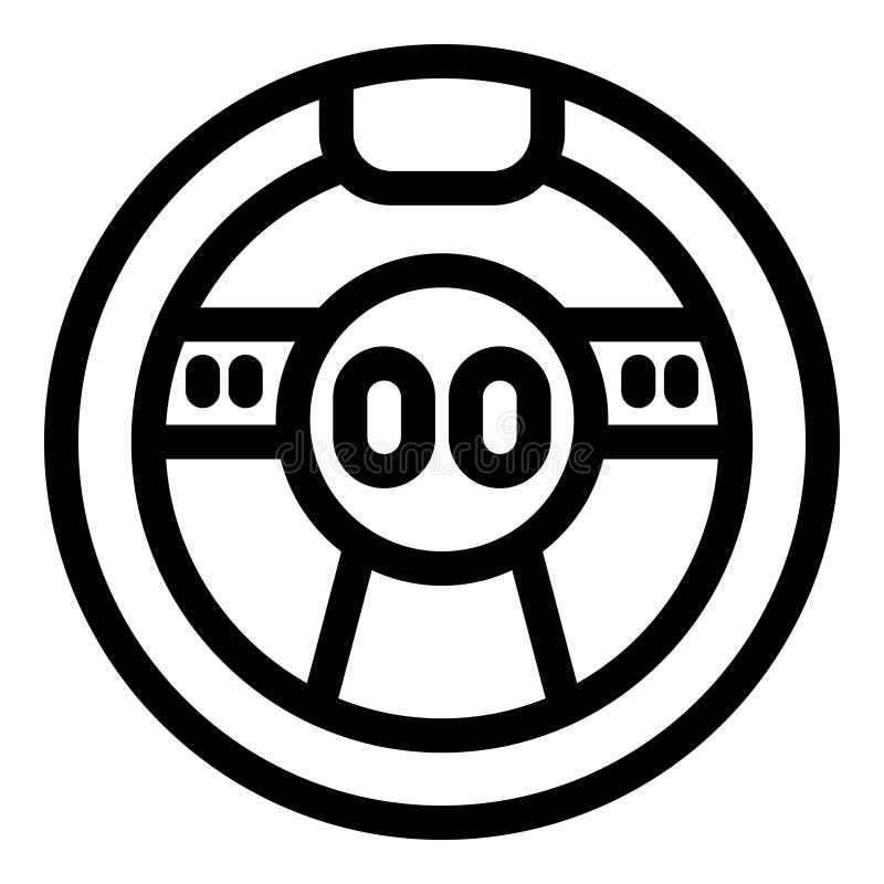 Steering Wheel with Buttons Displaying Double Zero Score Icon Stock ...