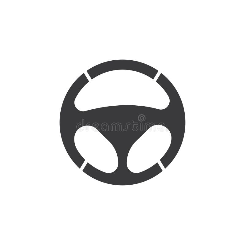 Steering Wheel Car Logo Icon Stock Vector - Illustration of wheel ...