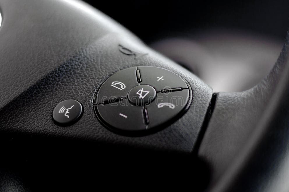 Steering wheel commands stock image. Image of chrome - 26031591
