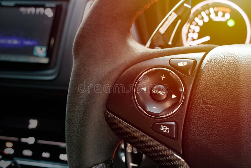 Steering Wheel Control Buttons on the Steering Wheel Stock Illustration ...