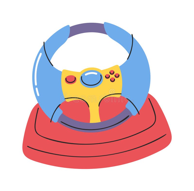Steering Wheel Controller Gaming Accessory Stock Vector - Illustration ...
