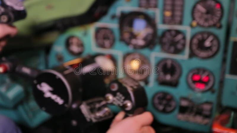 Steering Wheel and Dashboard in a Flight Simulator Stock Video - Video ...