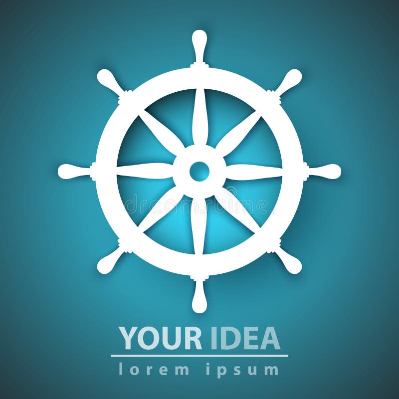 Steering Wheel, Handwheel -flat Shadow Icon. Stock Vector ...