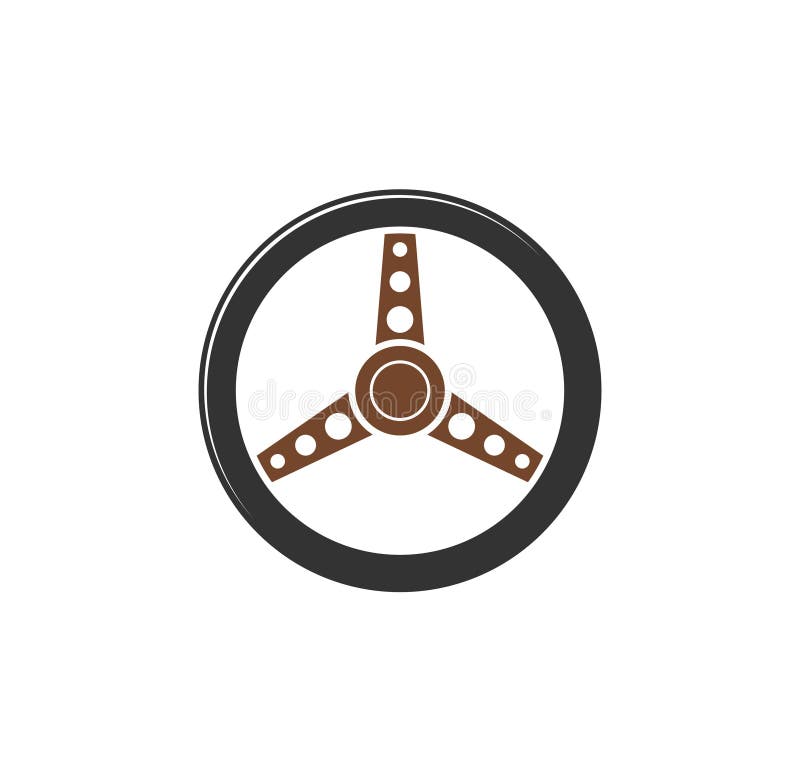 Steering Wheel Icon on Background for Graphic and Web Design. Simple ...