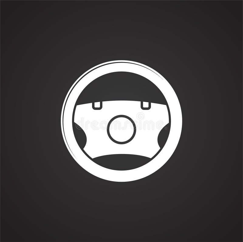Steering Wheel Icon on Background for Graphic and Web Design. Simple ...