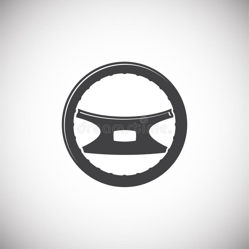Steering Wheel Icon on Background for Graphic and Web Design. Simple ...