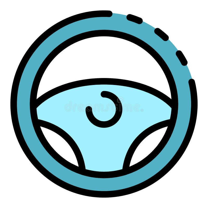 Steering Wheel Icon Color Outline Vector Stock Vector - Illustration of ...