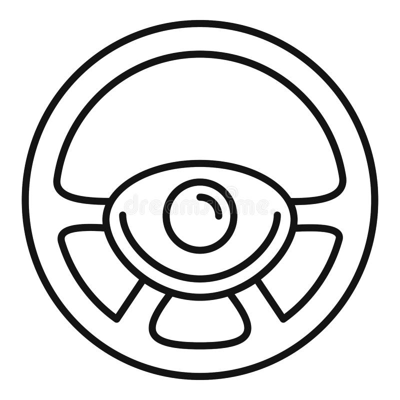 Steering Wheel Icon Outline Style Stock Illustrations – 2,415 Steering ...