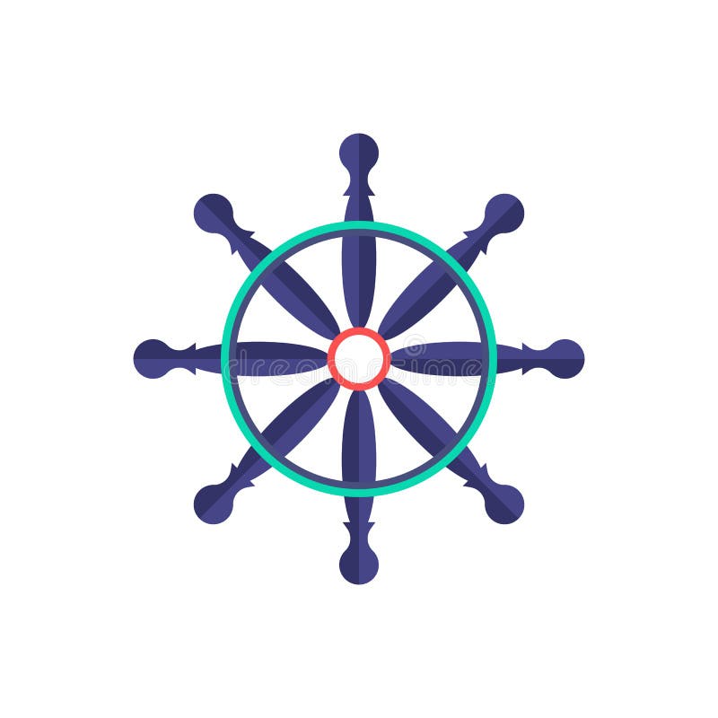 Steering Wheel Icon. Simple Element from Port Collection. Creative ...
