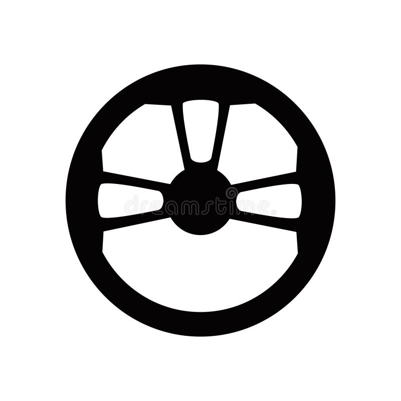 Steering Wheel Icon Vector. Machine Control Illustration Sign. Steer ...