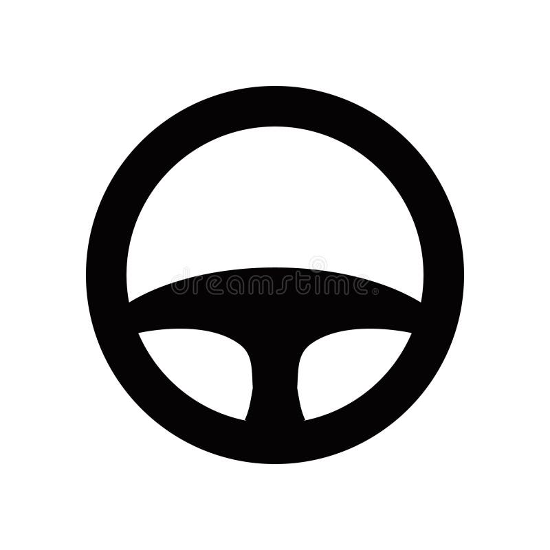 Steering Wheel Icon Vector. Machine Control Illustration Sign. Steer ...