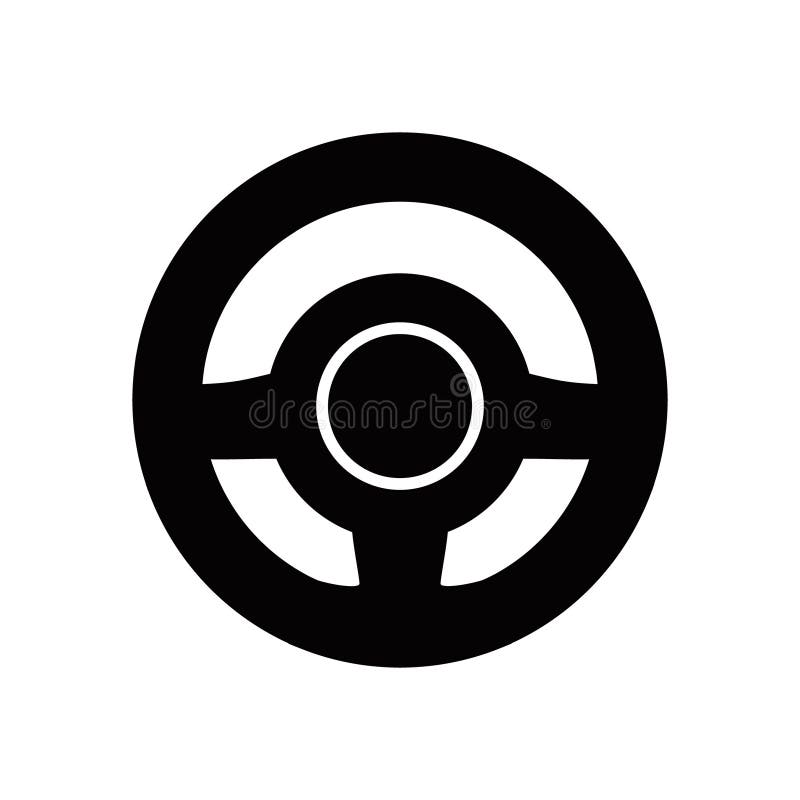 Steering Wheel Icon Vector. Machine Control Illustration Sign. Steer ...