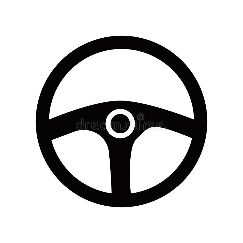 Steering Wheel Icon Vector. Machine Control Illustration Sign. Steer ...