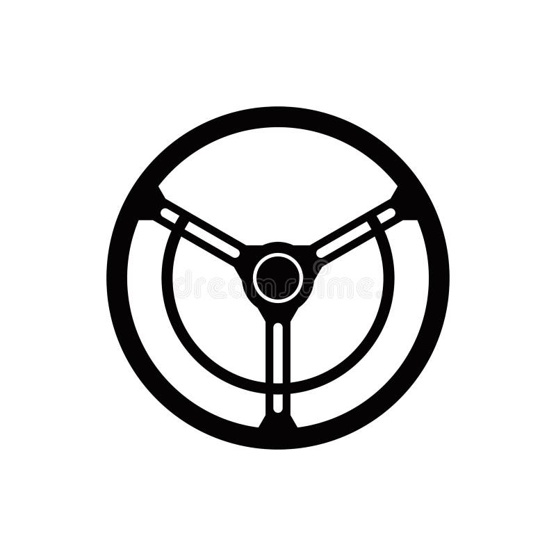 Steering Wheel Icon Vector. Machine Control Illustration Sign. Steer ...